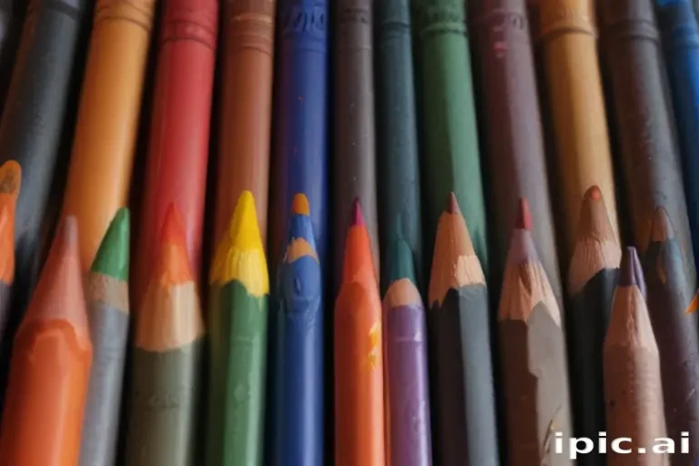 Vibrant Collection of Colored Pencils Ready for Creative Artistic ...