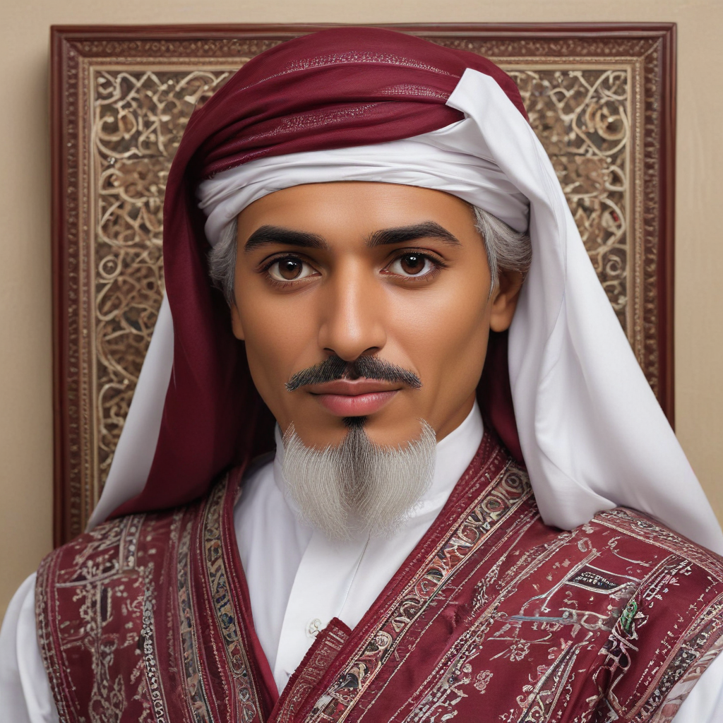 i want you to create an art piece that symbolizes qatari culture and ...