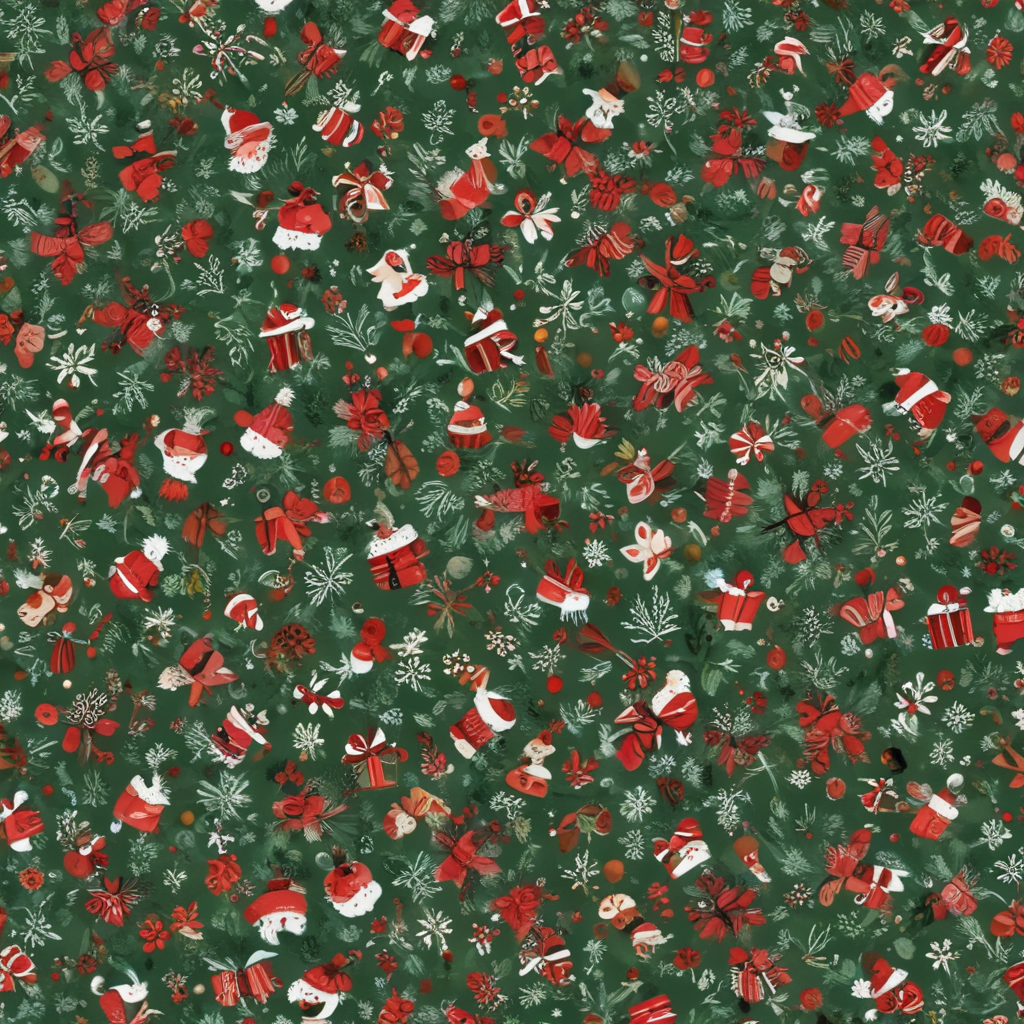 Festive Christmas Pattern Featuring Santa, Gifts, and Holiday ...