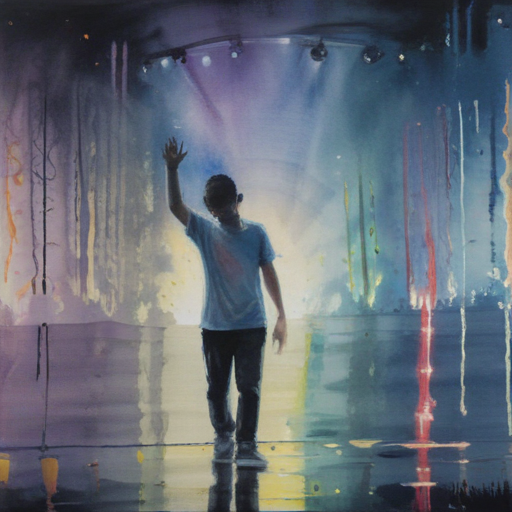 water colour style painting of a rave