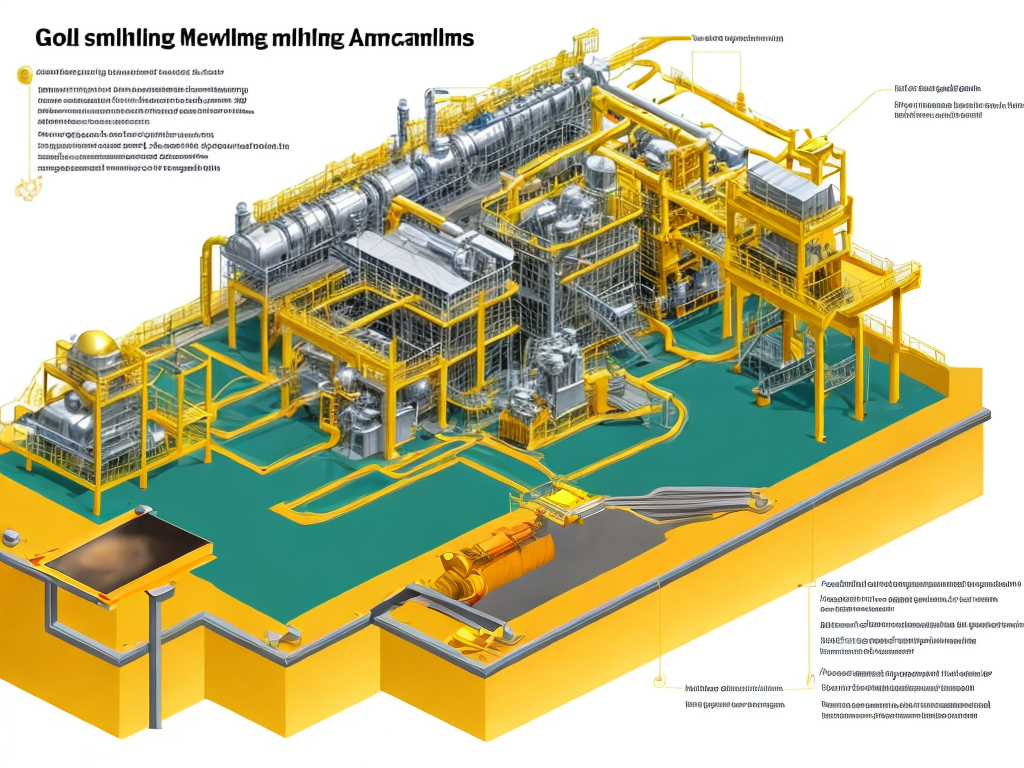 Gold smelting process diagram