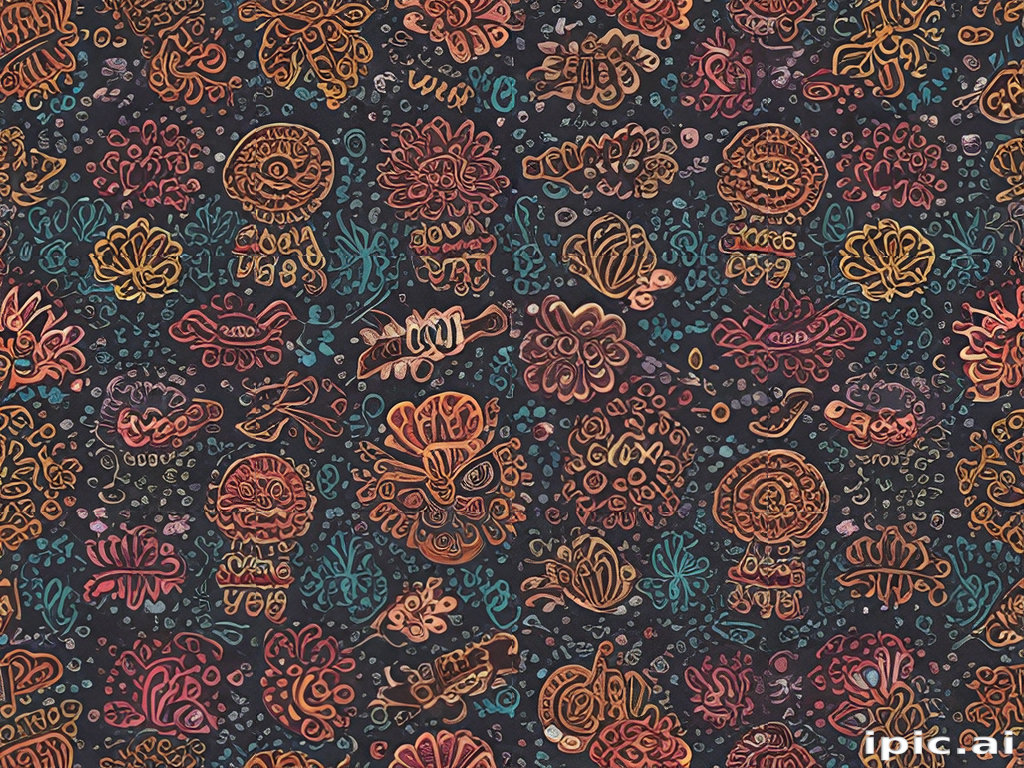 Colorful Abstract Floral Patterns Creating a Vibrant and Playful Design