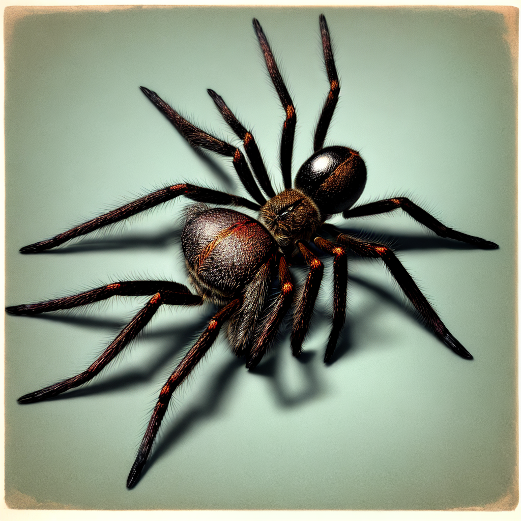cartoon of a spider with lower limbs of human