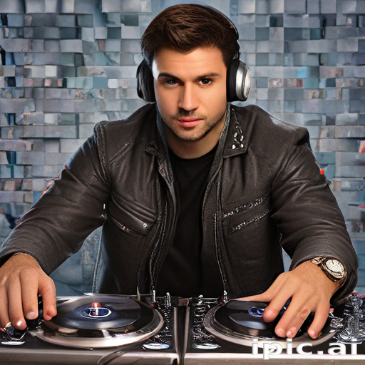 Dynamic DJ Mixing Beats with Passion in a Modern Music Studio