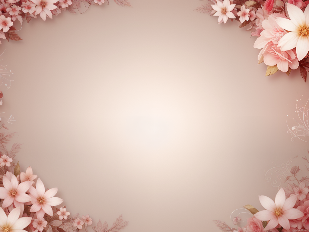 Delicate Floral Border Design with Soft Pink Blossoms and Elegant ...