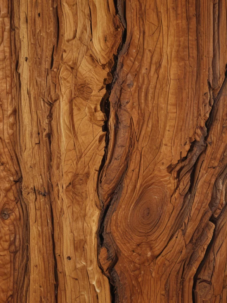 Close-Up of Richly Textured Wood Grain Highlighting Natural Patterns ...