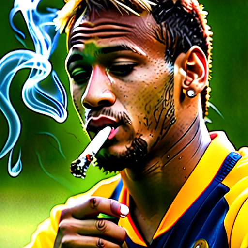 Neymar smoking weed