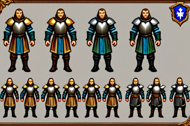sprites for a top-down 2d game. Russian medieval warrior. front view ...