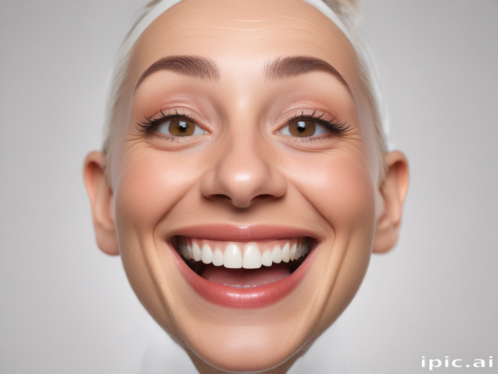 Bright and Joyful Portrait of a Young Woman with a Radiant Smile