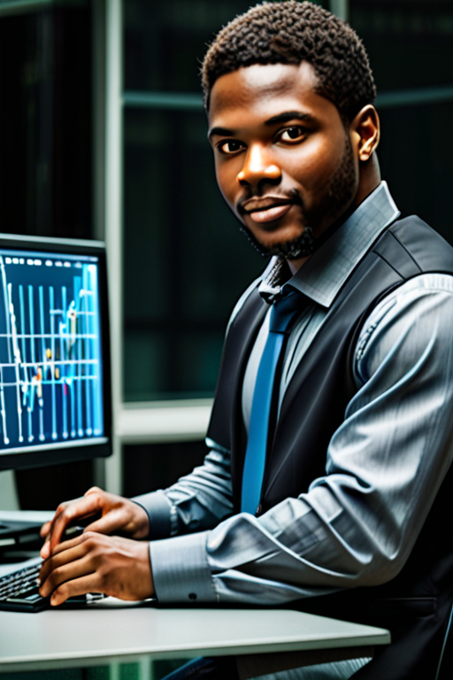 Black IT engineer connected across the globe in transparent png background