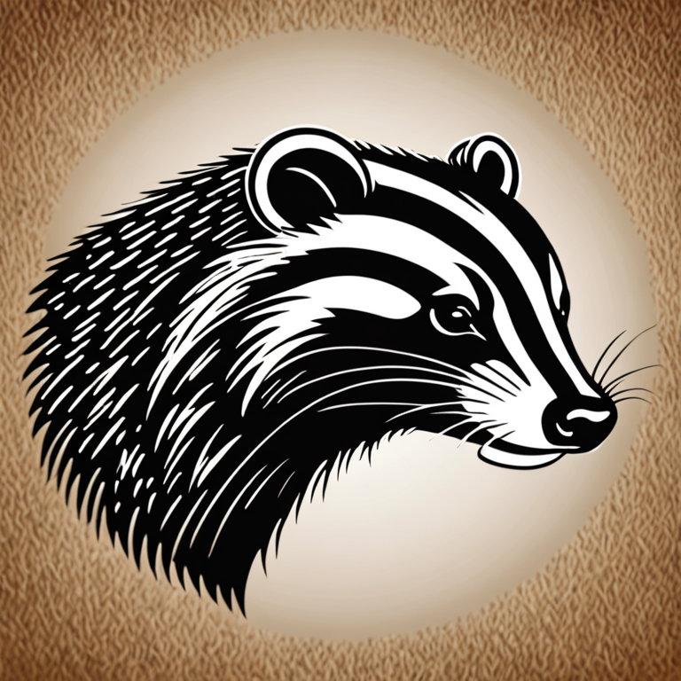 Draw Angry badger logo