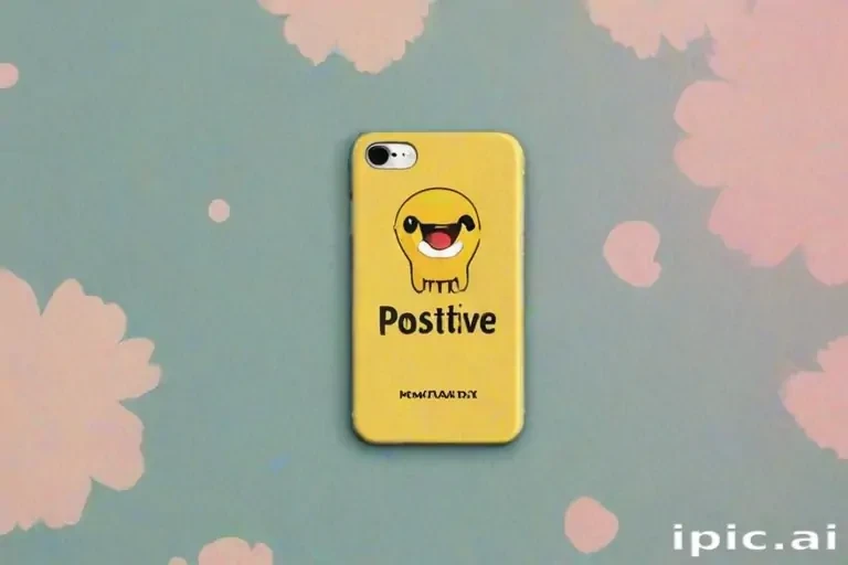 Bright Yellow Phone Case Featuring a Cheerful Character and Positive ...