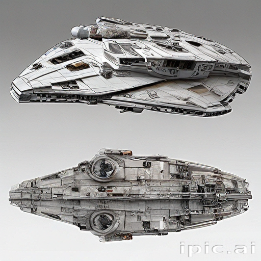 Intricate Model of a Futuristic Spaceship Captured in Stunning Detail