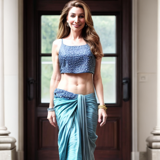 lena paul, sleeveless sari