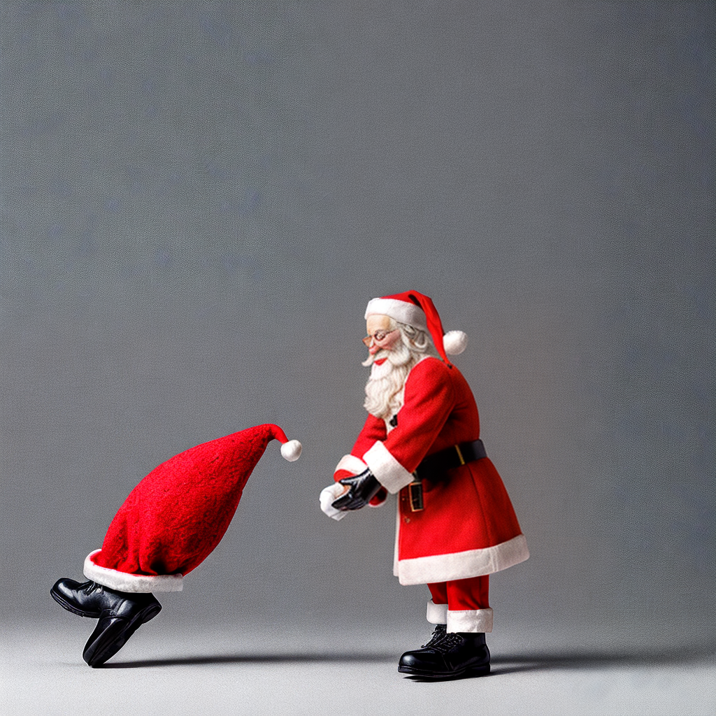 dramatic picture of santa