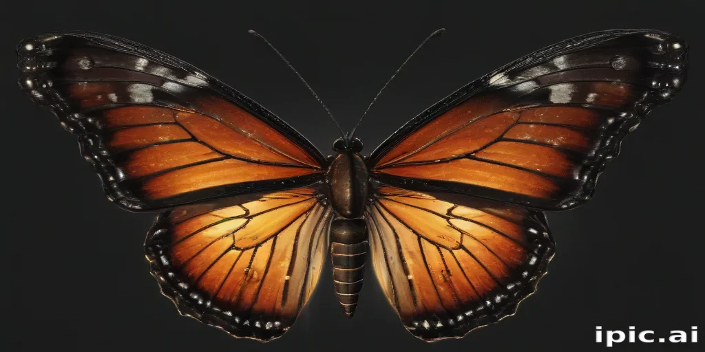 A Stunning Close-Up of a Vibrantly Colored Monarch Butterfly Displaying ...
