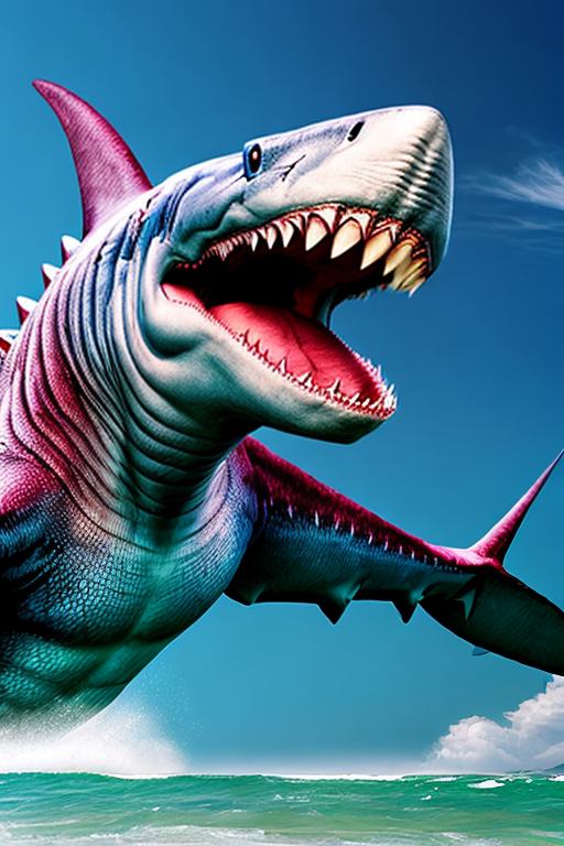 Sharkzilla, with spikes down its back, and dinasour/shark like ...