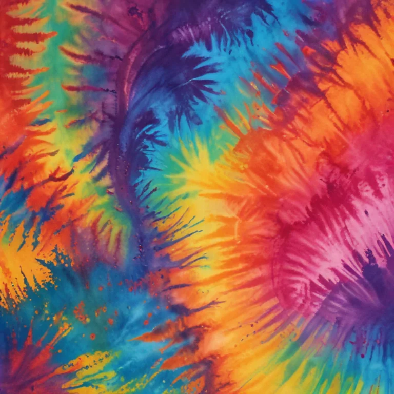 Vibrant Abstract Tie-Dye Pattern in a Kaleidoscope of Colorful Hues