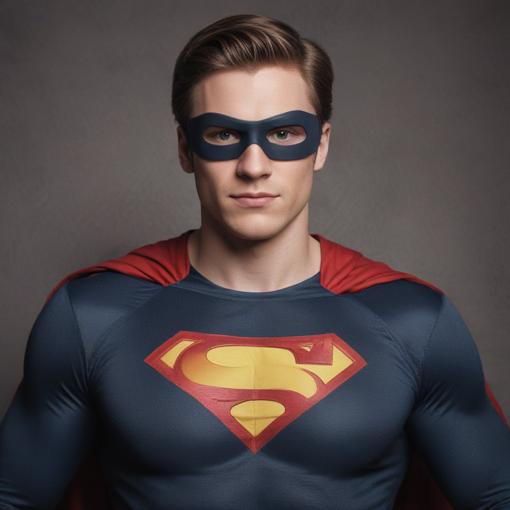 Create a picture of one of myself as a super hero