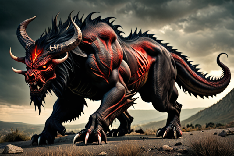 A demonic beast creature