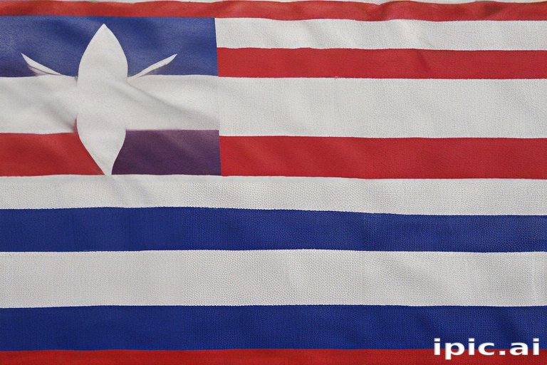 Vibrant Flag Design Featuring Stripes and Emblematic Symbols of Identity