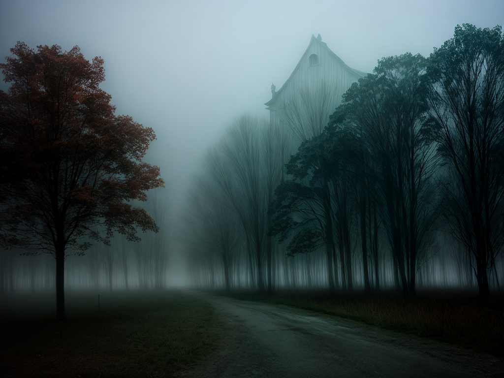 night, fog, horror atmosphere