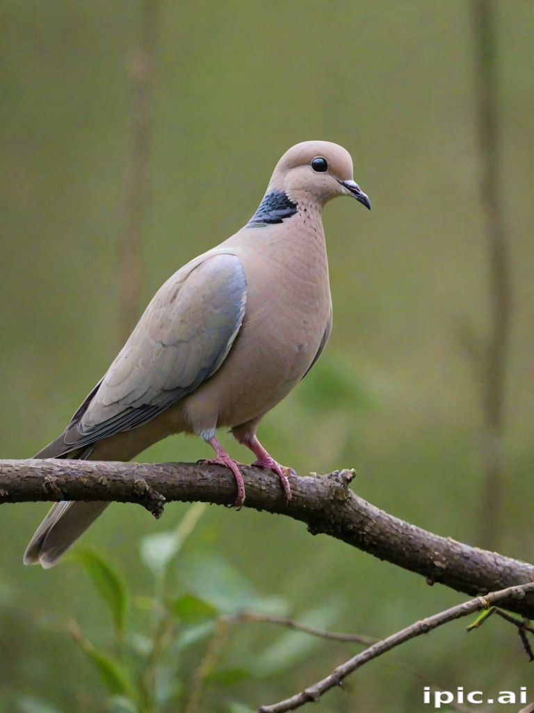 A Beautiful Dove Perched Gracefully on a Branch Surrounded by Nature.