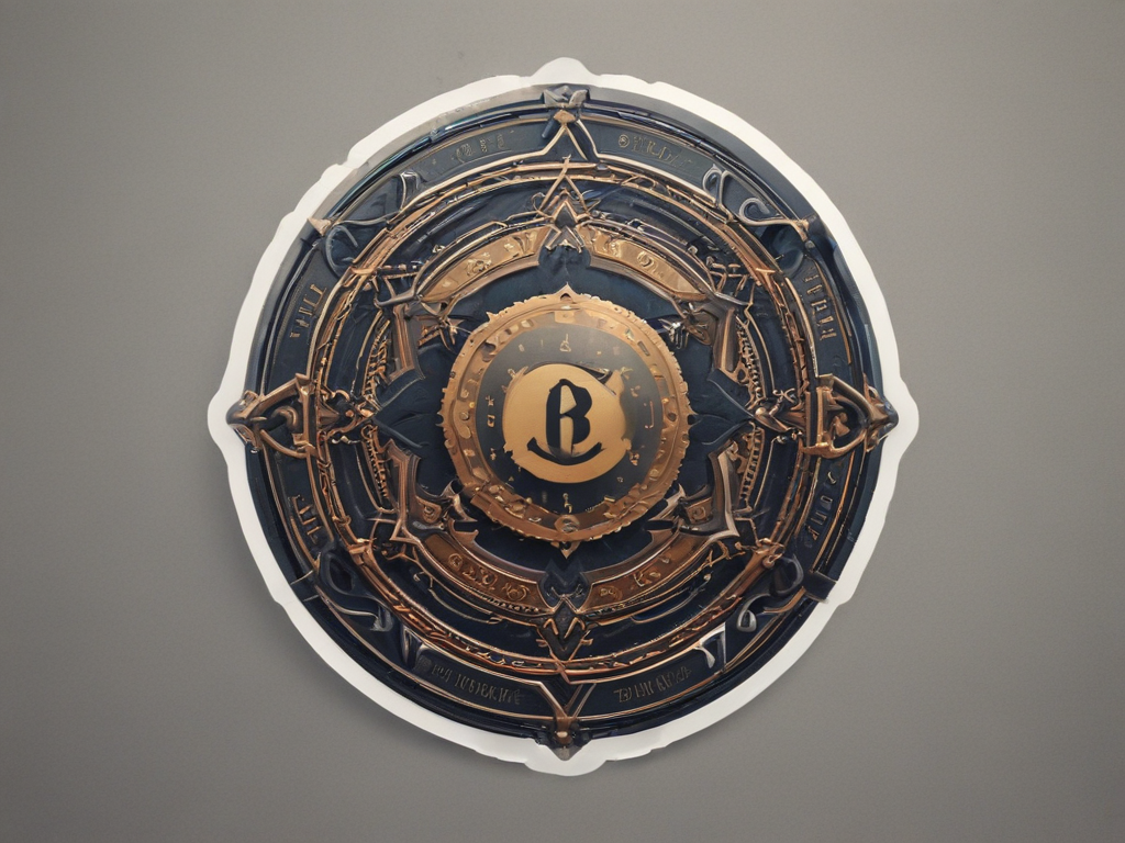 Intricate Decorative Symbol Featuring a Central Emblem and Elaborate ...