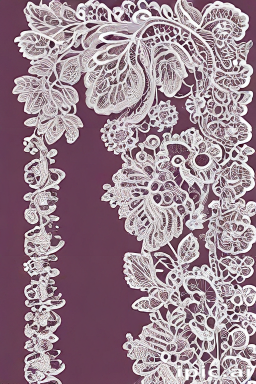 Intricate Paper Cut Design Featuring Floral Motifs and Elegant Patterns