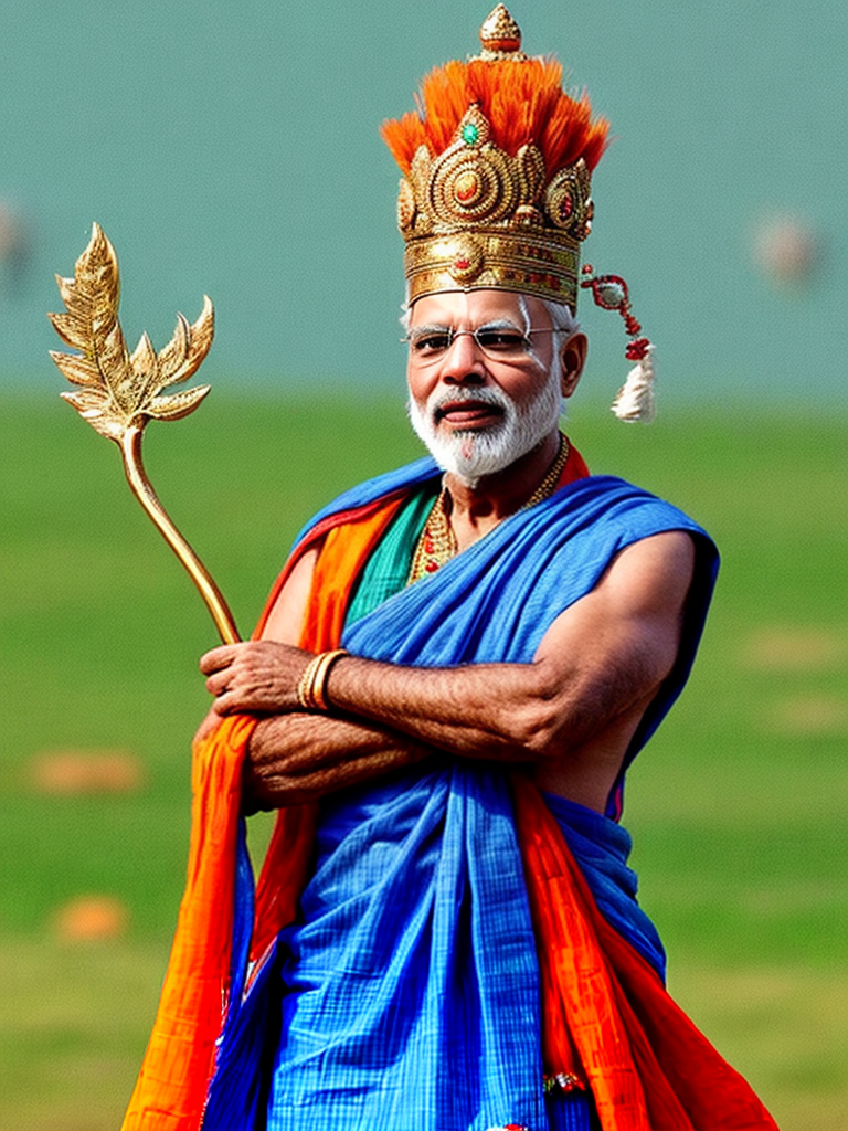 narendra modi and shree ram getup