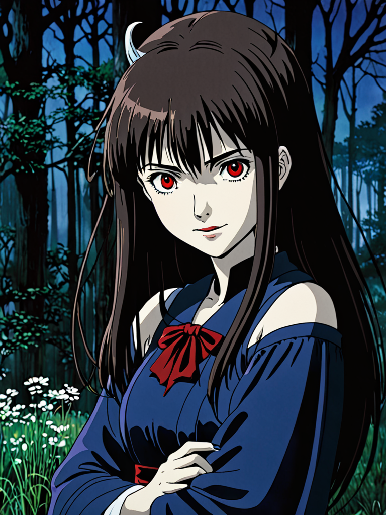 ghibli, dark, vampire girl