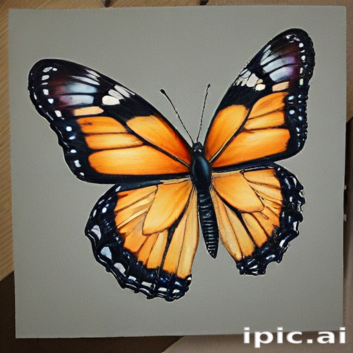 Beautifully Detailed Illustration of a Monarch Butterfly on a Soft ...