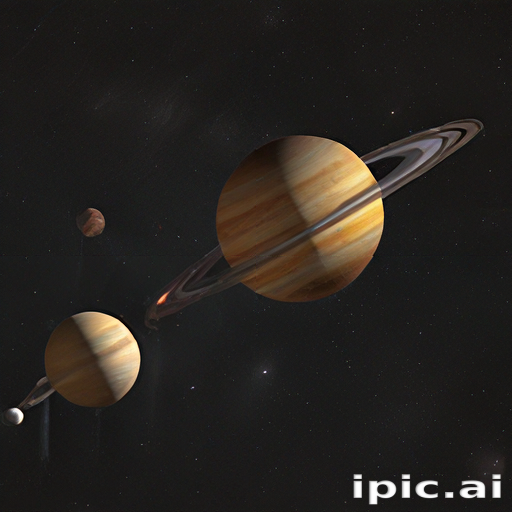Stunning View of Gas Giants and Their Rings in Outer Space