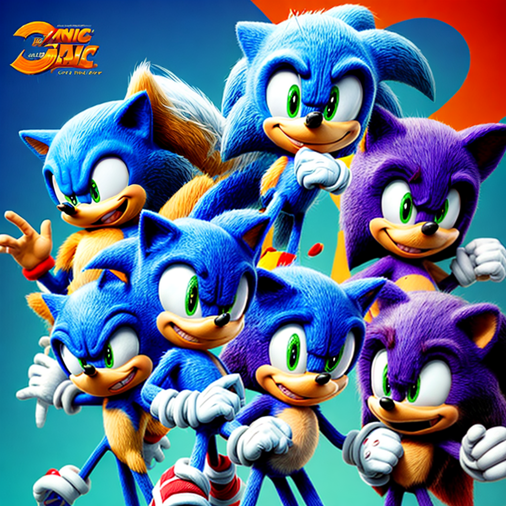 Poster de um filme do sonic da Disney