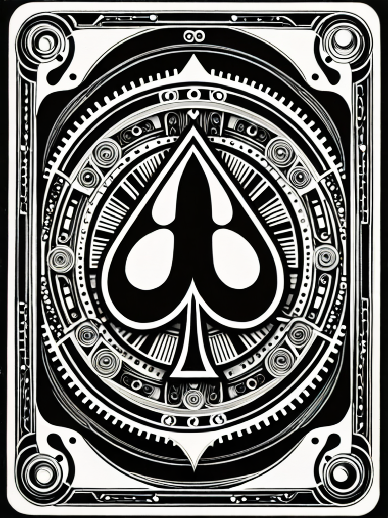 The ace of spades playing card with clockwork gears inside, Metropolis ...