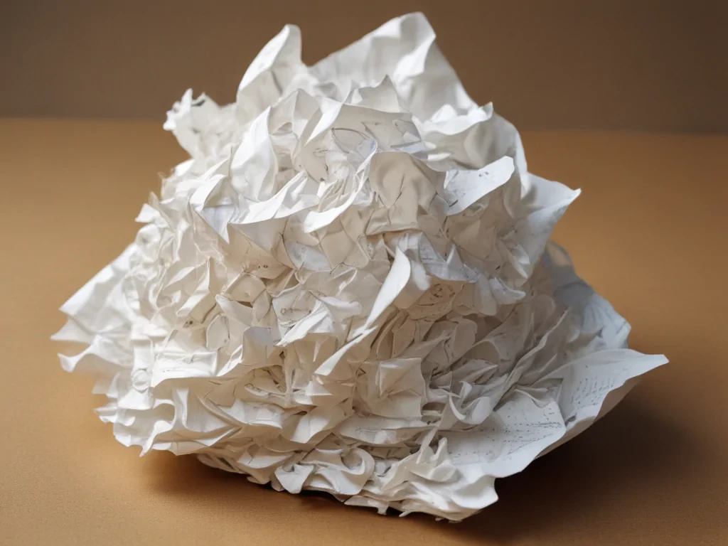 Crumpled White Paper Ball Representing Creative Ideas and Thought ...