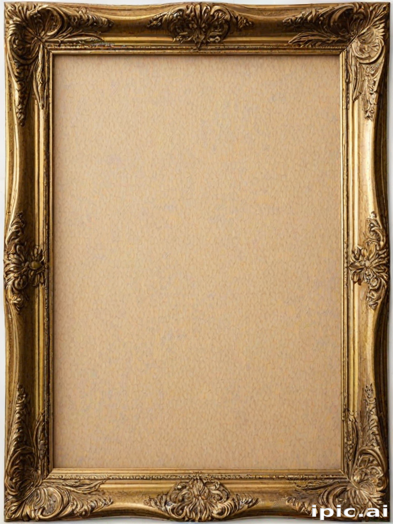Elegant Vintage Gold Frame Ready for Your Favorite Artwork or Photograph