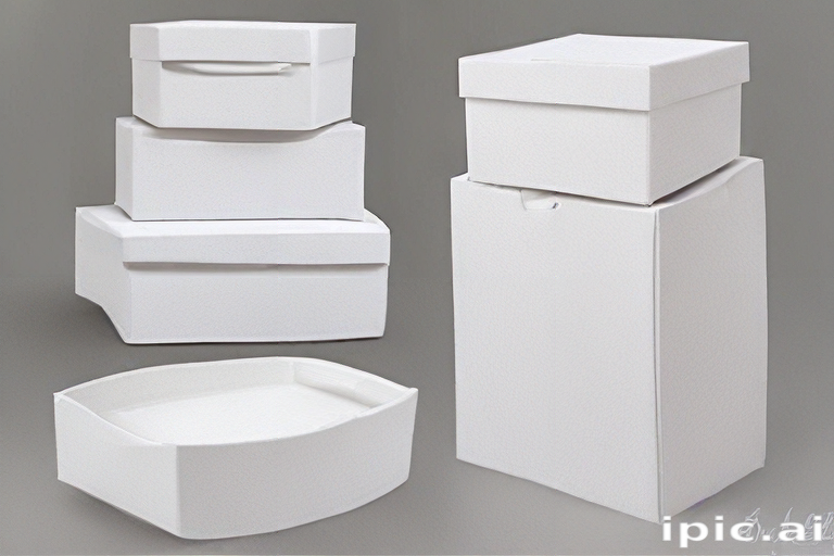 Elegant Collection of Various Sized Plain White Storage Boxes for ...