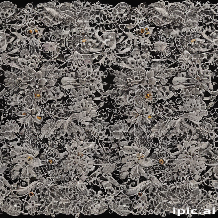 Intricate Floral Lace Design Featuring Delicate Patterns and Elegant ...