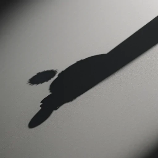 Intriguing Shadow Play: A Unique Silhouette Against a Textured Background