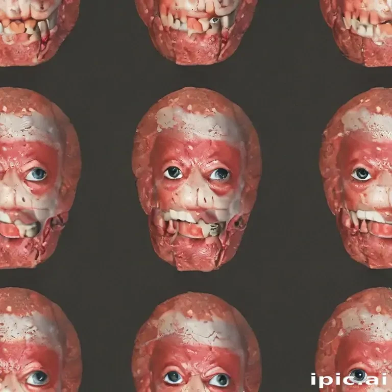 Surreal Collage of Distorted Faces with Exposed Features and Unique ...
