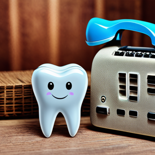 a tooth talking on the phone