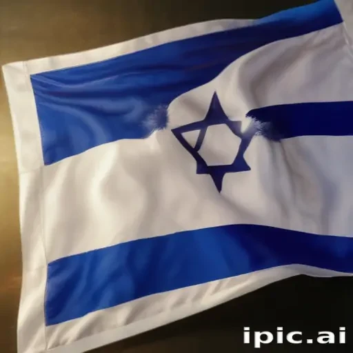 Vibrant Representation of the Israeli Flag Waving in the Breeze