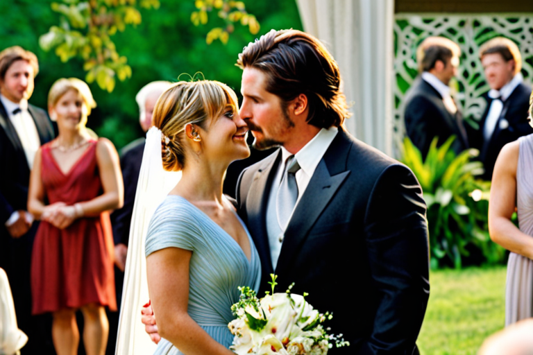 christian bale and Allison Mack Wedding romantic scene