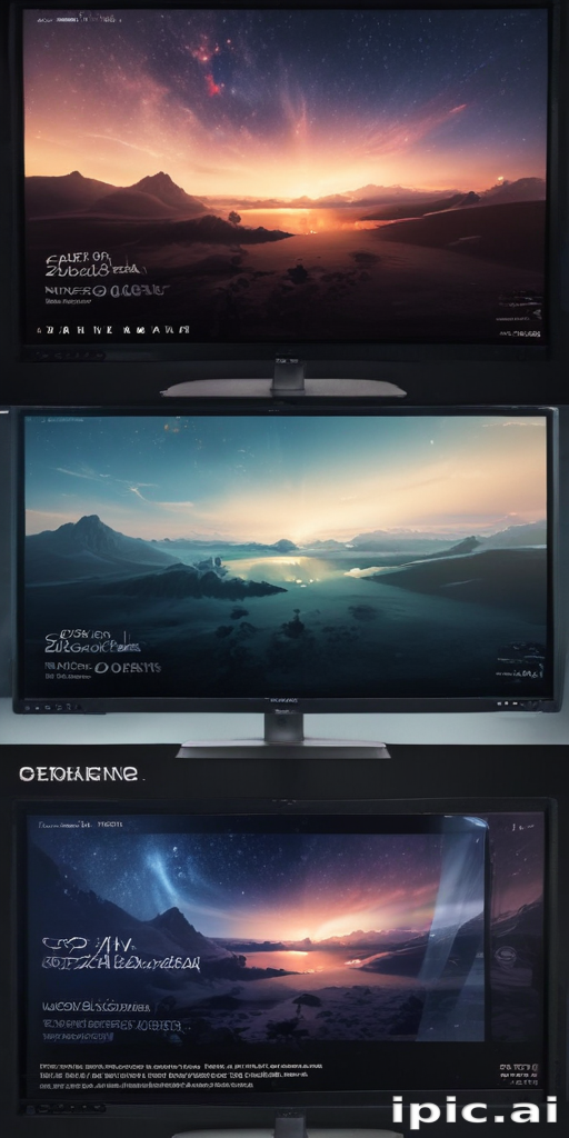 Stunning Landscape Views Displayed on Multiple Monitors in a Modern Setup