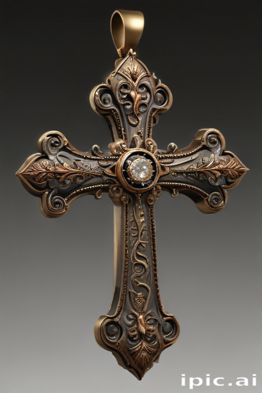 Exquisite Ornate Cross Pendant with Intricate Designs and Decorative ...