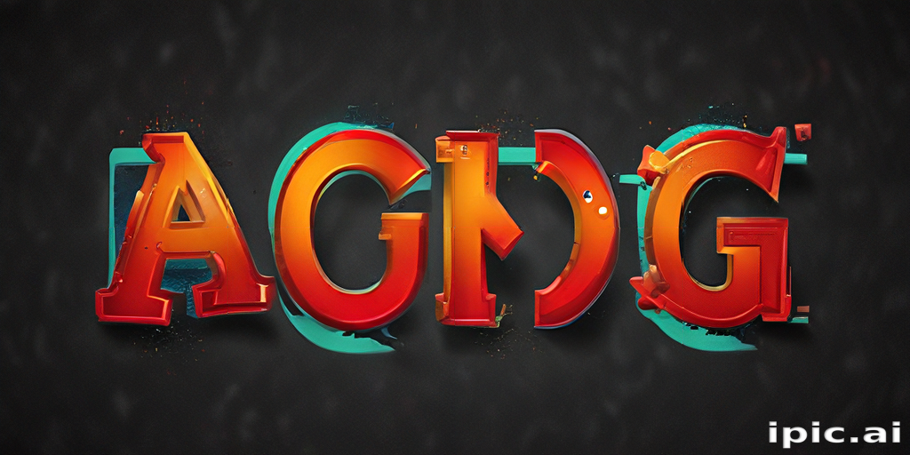 Creative and Colorful Typography Design Featuring Bold Letters and ...