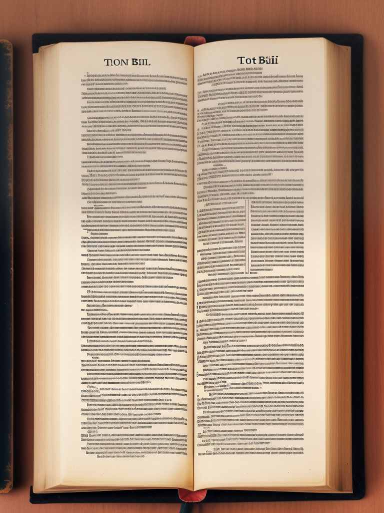 A Close-Up View of an Open Book with Detailed Text Pages.