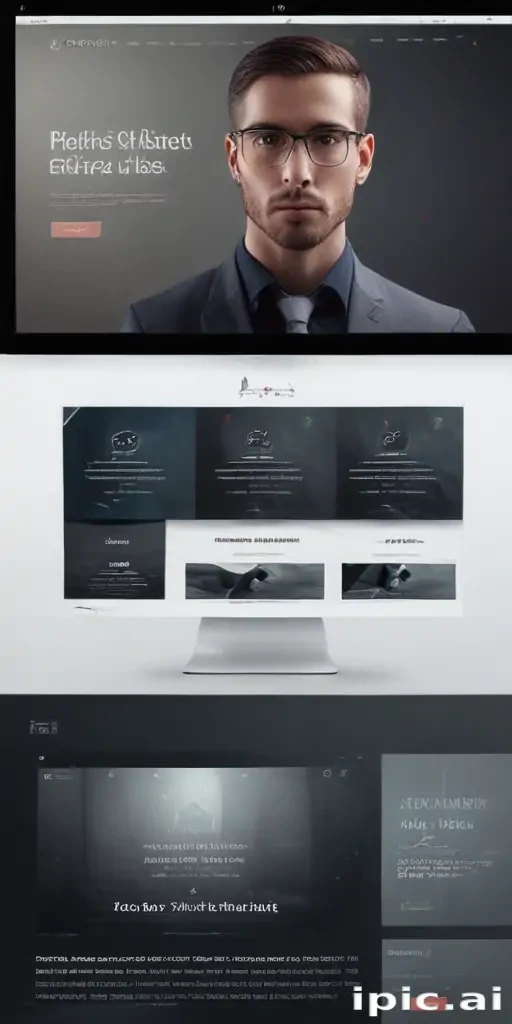 Modern Website Design Featuring a Professional Man with Glasses and ...