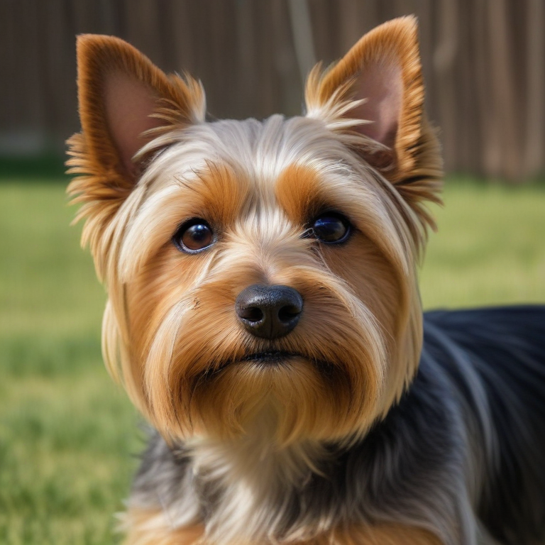 A Playful Yorkshire Terrier Enjoying a Sunny Day in the Park.